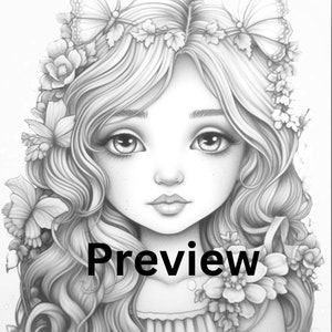 Little Flower Fairies Adult Coloring Pages, 20 Digital Downloads ...