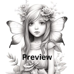 Cute Fairy Vol 2 Adult Coloring Page 10 Digital Download Beautiful ...