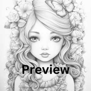 Little Flower Fairies Adult Coloring Pages, 20 Digital Downloads ...
