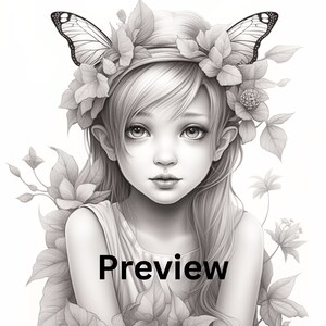 Cute Fairy Vol 2 Adult Coloring Page 10 Digital Download Beautiful ...