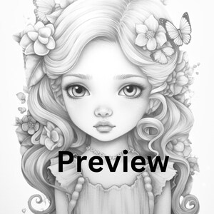 Little Flower Fairies Adult Coloring Pages, 20 Digital Downloads ...