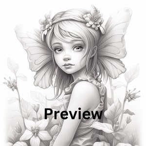 Cute Fairy Vol 2 Adult Coloring Page 10 Digital Download Beautiful ...