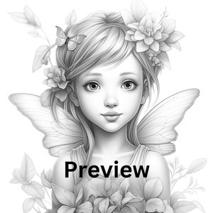 Cute Fairy Vol 2 Adult Coloring Page 10 Digital Download Beautiful ...
