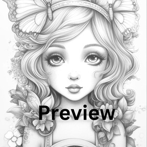 Little Flower Fairies Adult Coloring Pages, 20 Digital Downloads ...