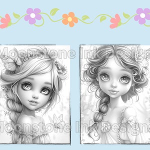 Beautiful Sprites Coloring Pages, 16 Digital Downloads, Beautiful ...