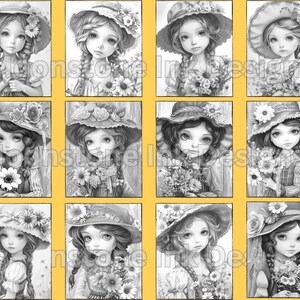 Karina & Cassidy Coloring Pages, 16 Digital Downloads, Beautiful ...