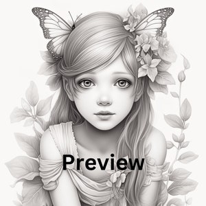 Cute Fairy Vol 2 Adult Coloring Page 10 Digital Download Beautiful ...