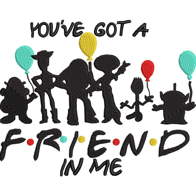 Friends Embroidery - Etsy