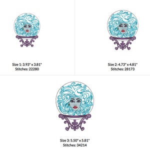 Halloween Embroidery Design, Creepy Madam Leota Halloween Designs ...