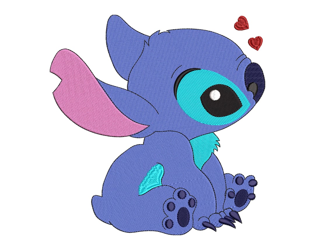 Stitch Embroidery Design, Sitting Stitch Machine Embroidery Files, Cute ...