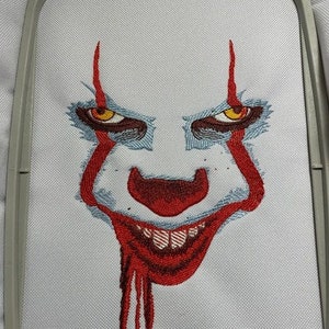 Halloween Horror Face Embroidery Designs, You'll Float Too Scary Clown ...