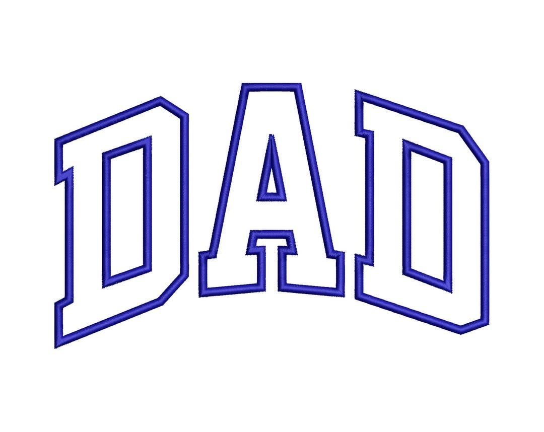 DAD Applique Embroidery Design, Dad Arched Applique Design, Mommy Daddy ...