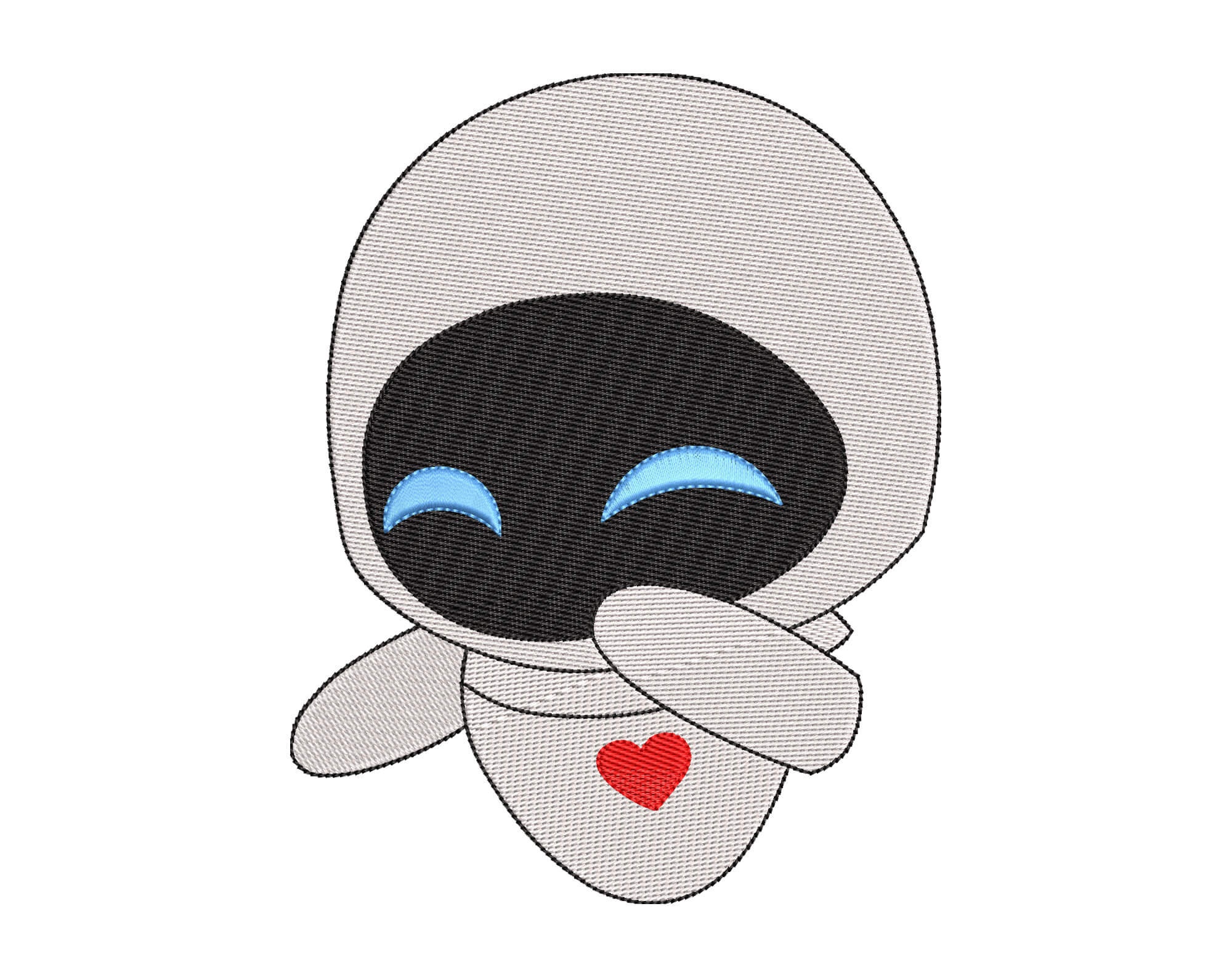 Valentine's Day Love Embroidery Design, Wall E and Eve Embroidery ...