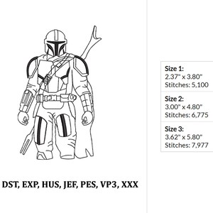 This is the Way Embroidery Designs, Mando Baby Grogu Embroidery ...