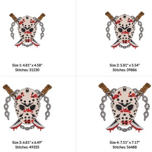 Halloween Horror Embroidery Designs, Retro Horror Bloody Knife Killer ...