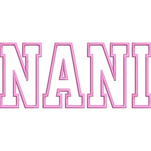Nani Applique Embroidery Design, Nani Applique Design, Nani Embroidery ...