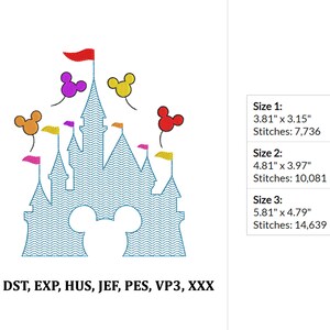 Castle Embroidery Design, Castle Machine Embroidery Files, Best Day ...