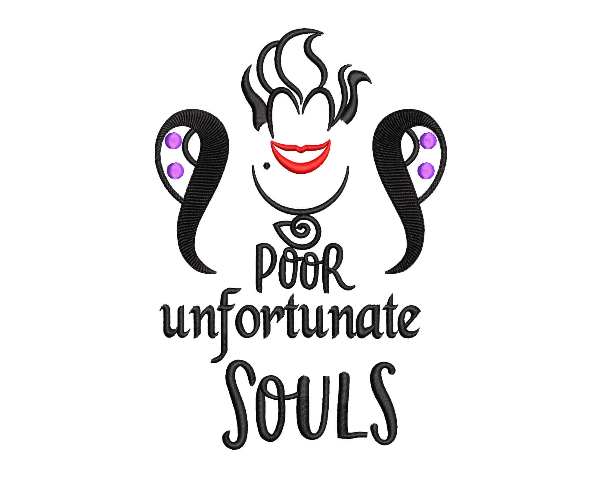 Poor Unfortunate Soul Embroidery Design Halloween Designs - Etsy