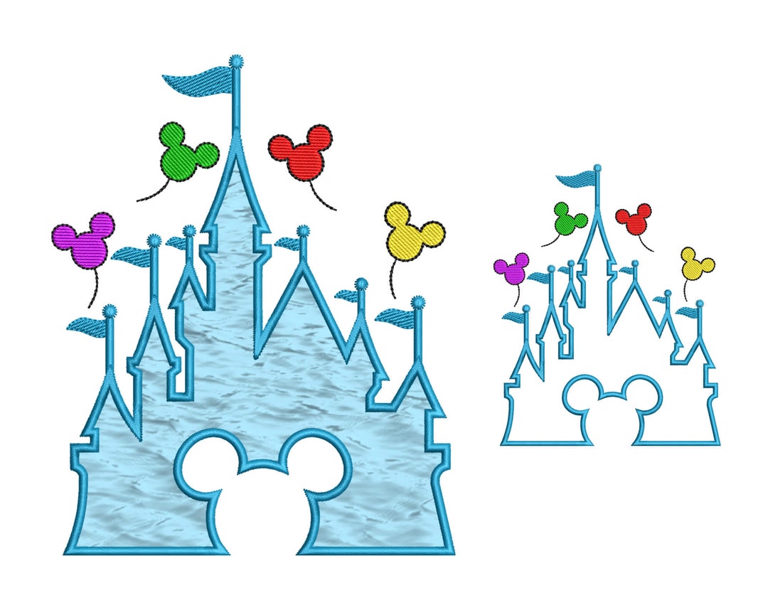 Castle Embroidery Design, Castle Machine Embroidery Files, Best Day ...