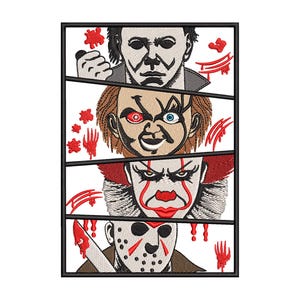 Horror Embroidery Designs, Horror Killers Digital Embroidery Machine ...