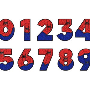 Birthday Applique Embroidery Design, Spider Numbers 0-9 Set Applique ...