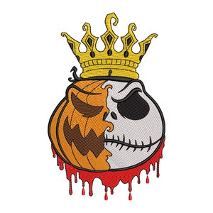 Happy Halloween Pumpkin King Crown Embroidery Designs the - Etsy