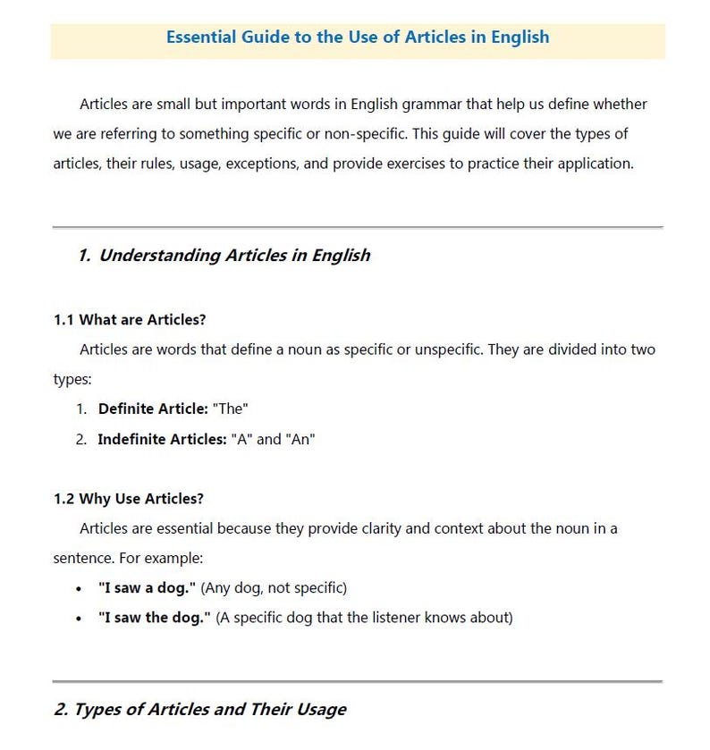 English Grammar Guide: Rules and Exercises| E-book| Easy Grammar ...