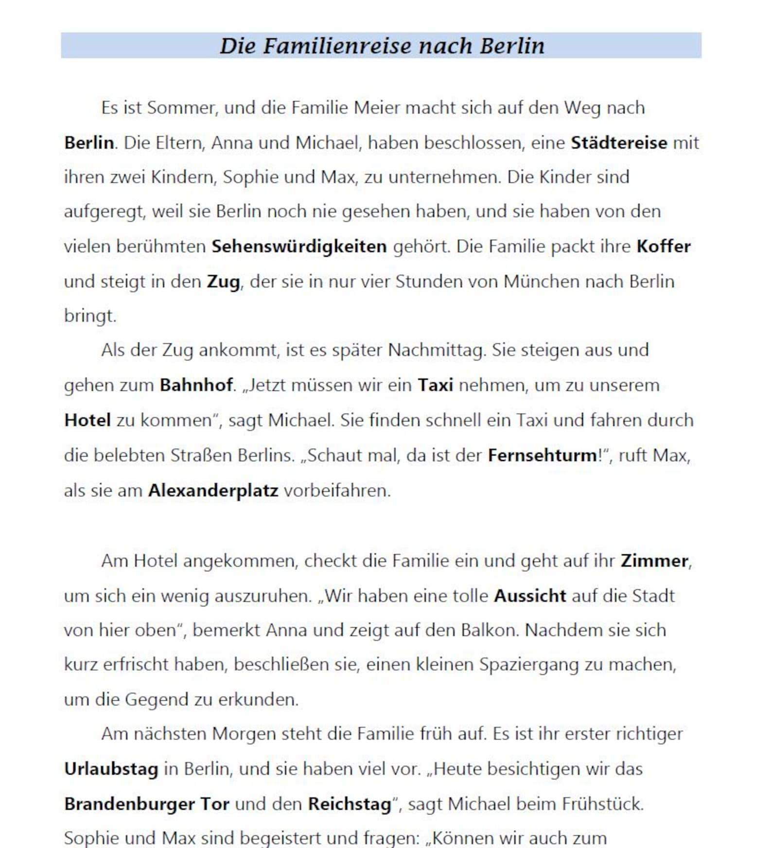 Short Stories in German: Beginner Level | E-book| Lerne Deutsch| Read ...