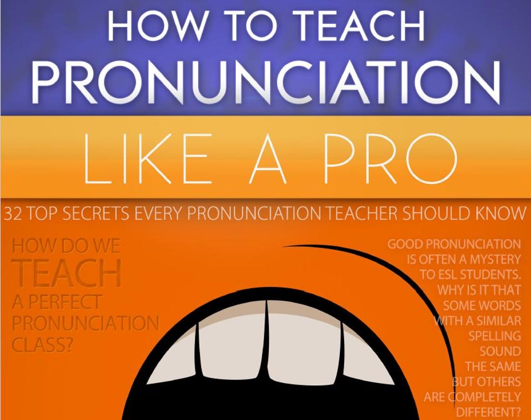 How to Teach Pronunciation | E-book in English| Learn to Speak English ...