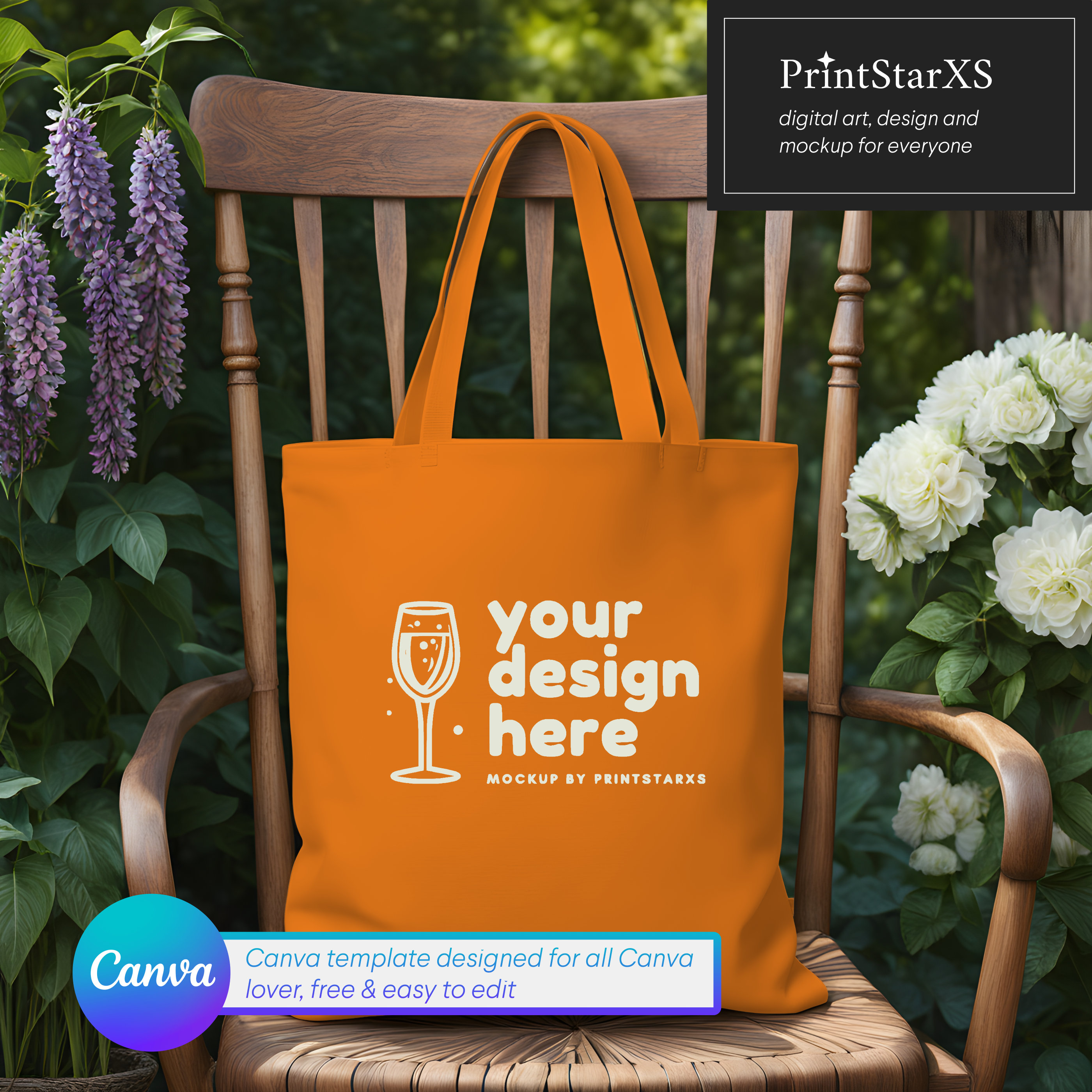 Tote Bag Canva Mockup Template, Mockup Totebag Editable Bag Color Canva ...