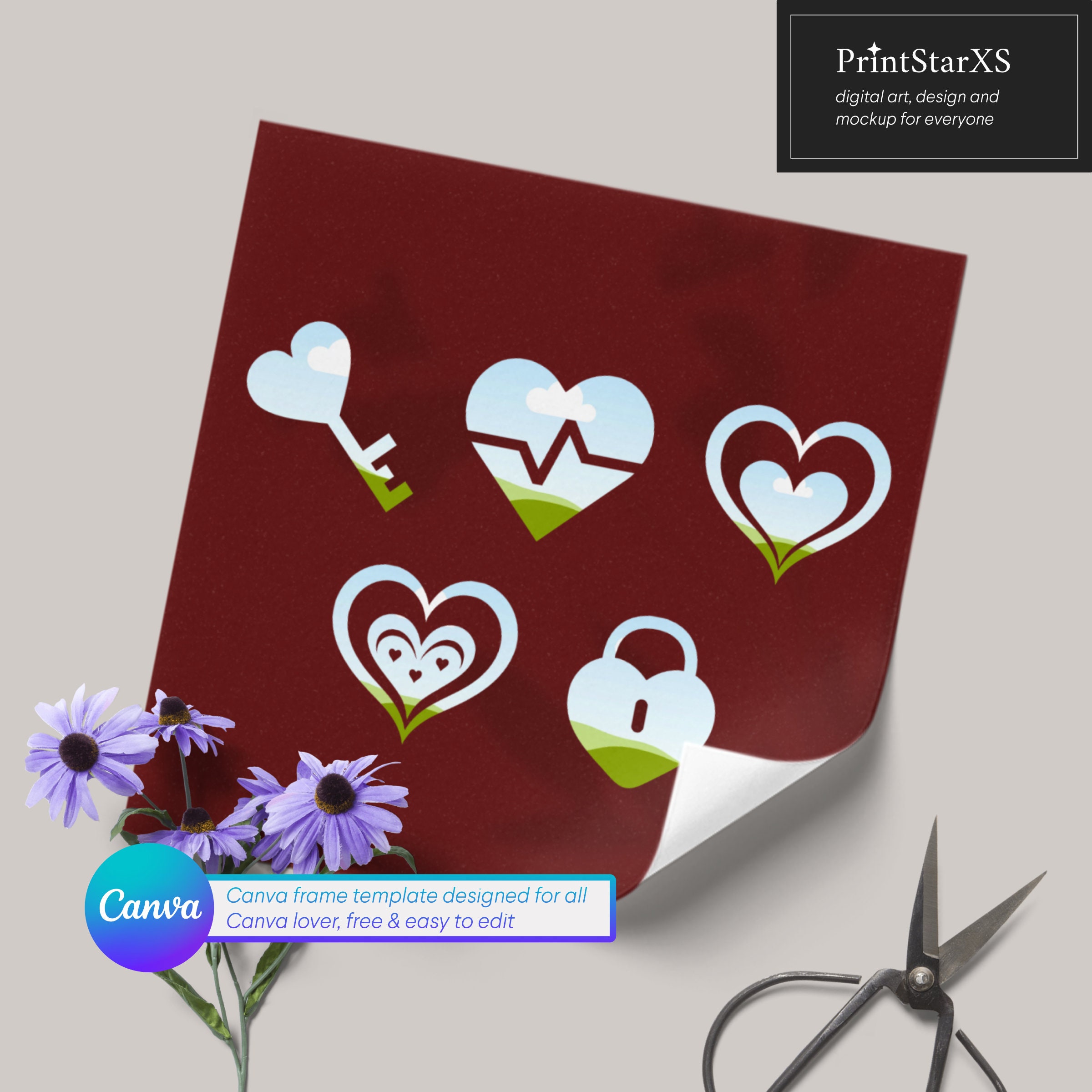 San Valentín Corazón CANVA Marco SVG Corazones Forma Canva Soltar y ...