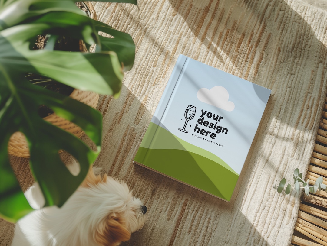 Canva KDP Hardcover Book Mockup Template for Ebook Cover Mock up With ...