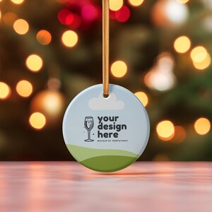 Christmas Ornament Mockup Realistic Circle Round Ornaments Mockup Canva ...