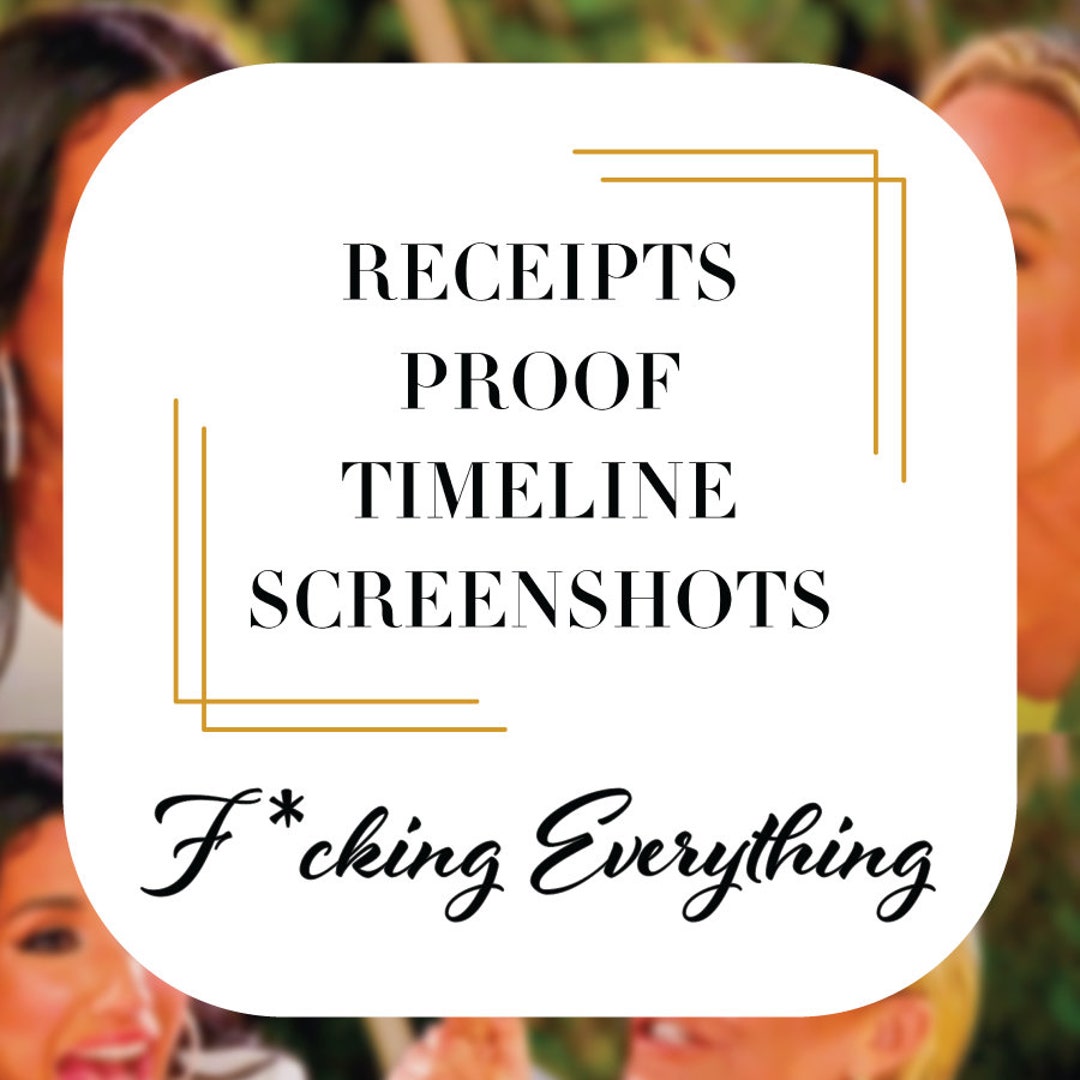 RHOSLC Receipts, Proof, Timeline, Screenshots Fcking Everything Sticker - Etsy