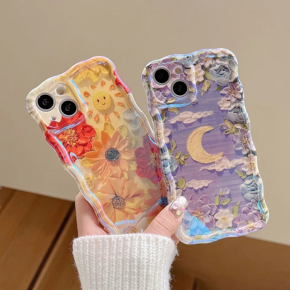 Moon Sun Flower Shockproofphone Case for iPhone 14 13 12 11 Pro Max ...