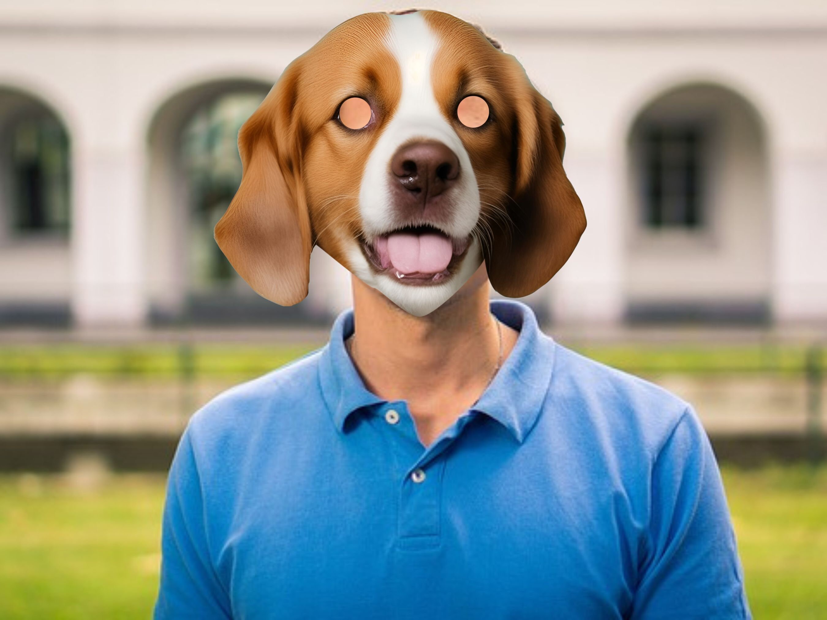 Human Teeth Smiling Beagle