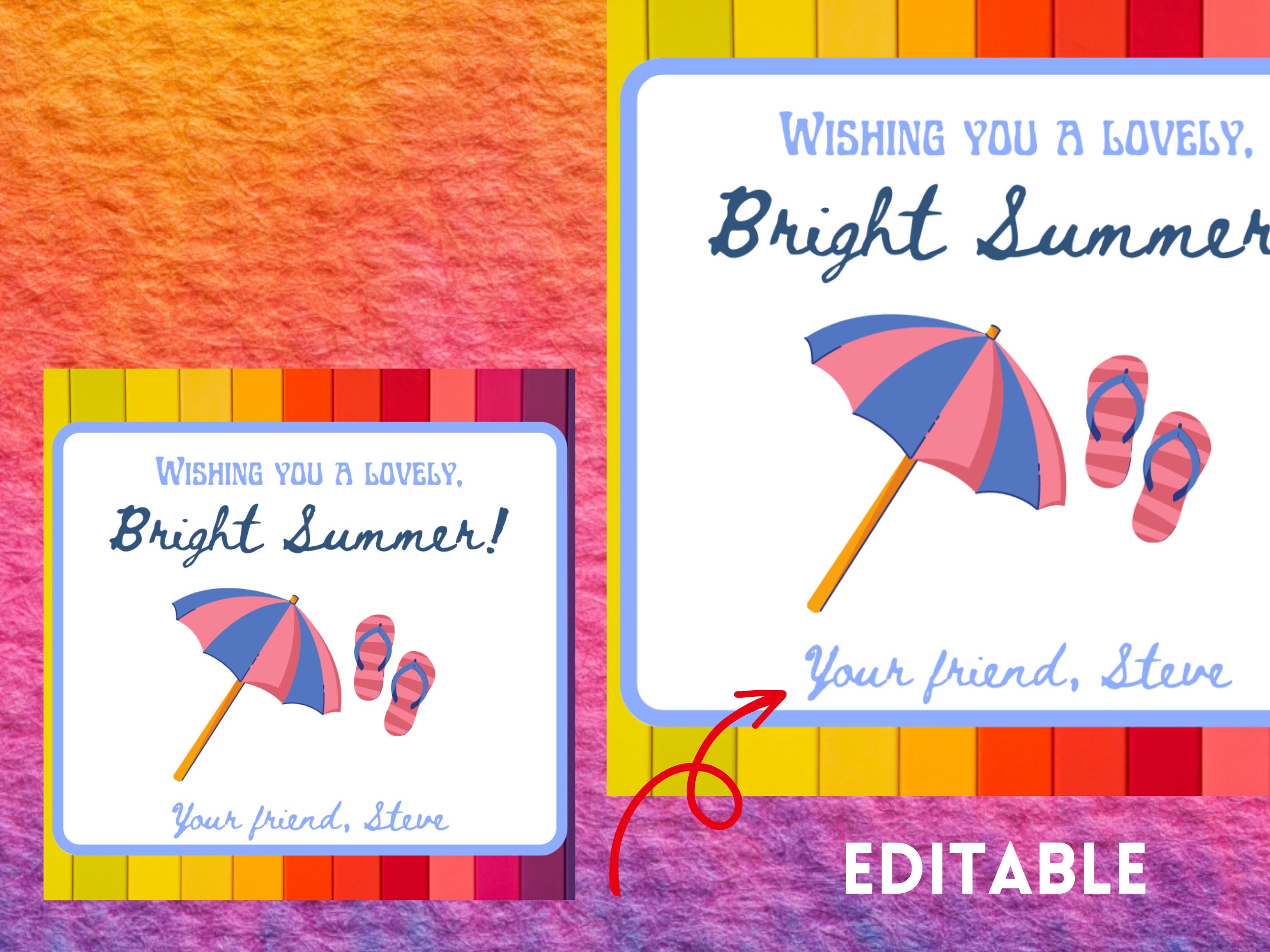 Editable End of School Gift Tags for Class, Bright Summer Sunglasses ...