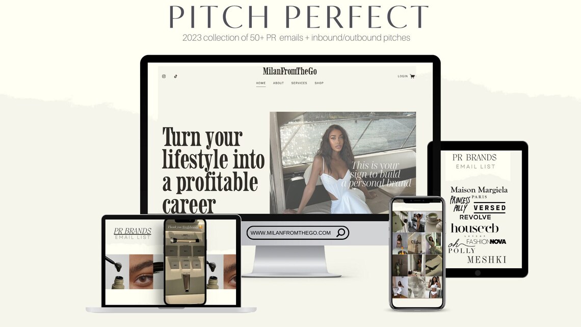 50+ PR Emails + 4 PITCHES to Start Your Influencer | UGC | Content ...