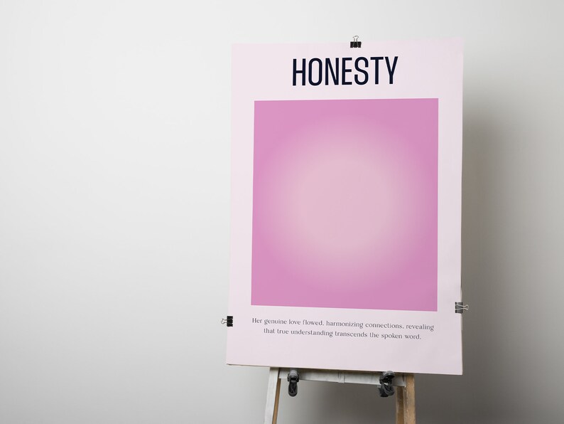 Honesty Aura Poster, Mental Health Poster, Positive Affirmation Print ...