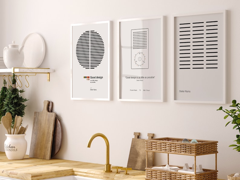 Dieter Rams 3 Poster Set Good Design Poster Set Poster Set of 3 Dieter ...