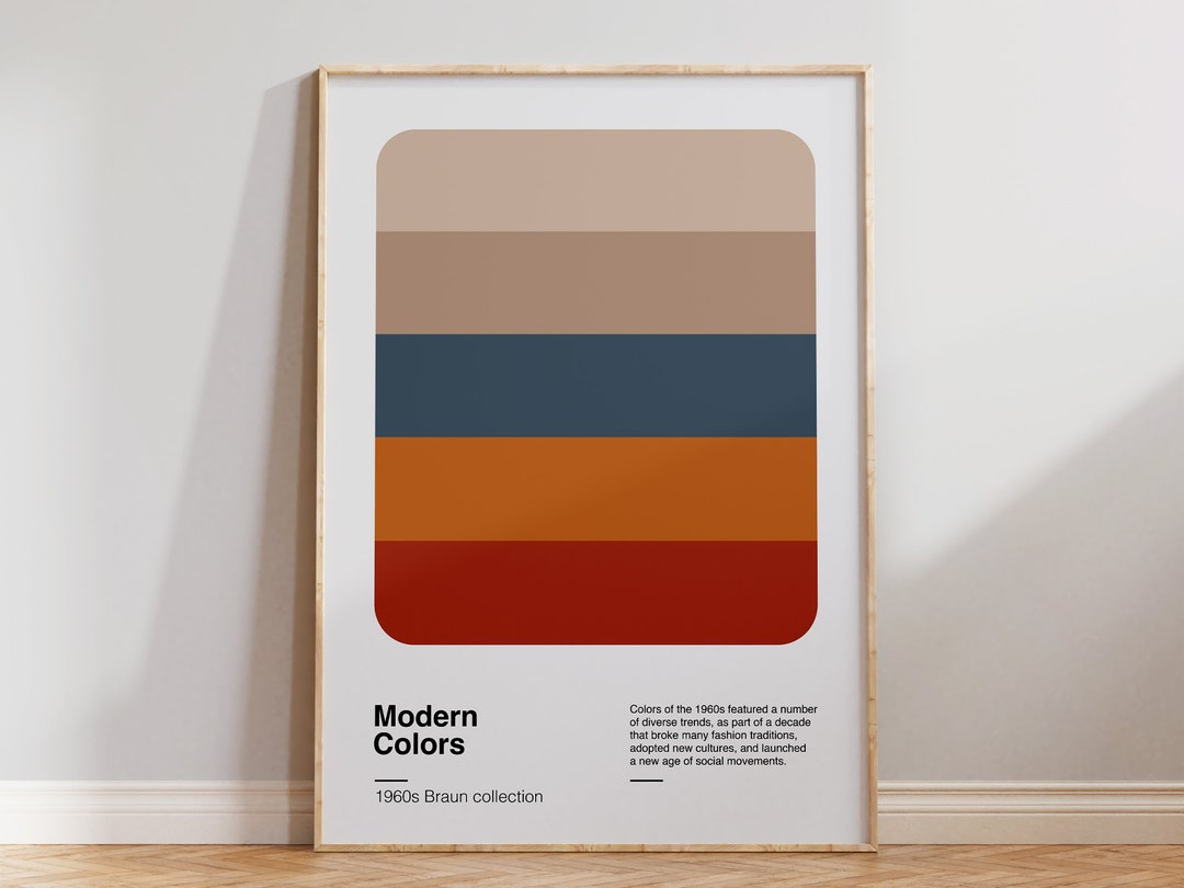 Braun Colors Retro Poster - Graphic Vintage Poster - Braun Color ...