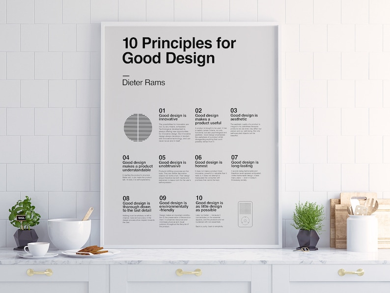 10 Principles for Good Design Dieter Rams Wall Art Dieter Rams Bedroom ...