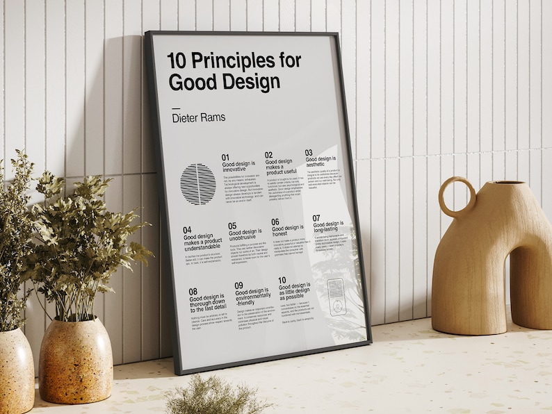 10 Principles for Good Design - Dieter Rams Wall Art - Dieter Rams ...