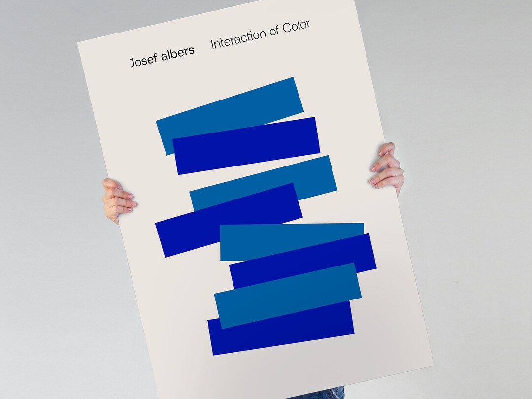 Josef Albers Blue Poster - Josef Albers Interaction of Color Poster ...