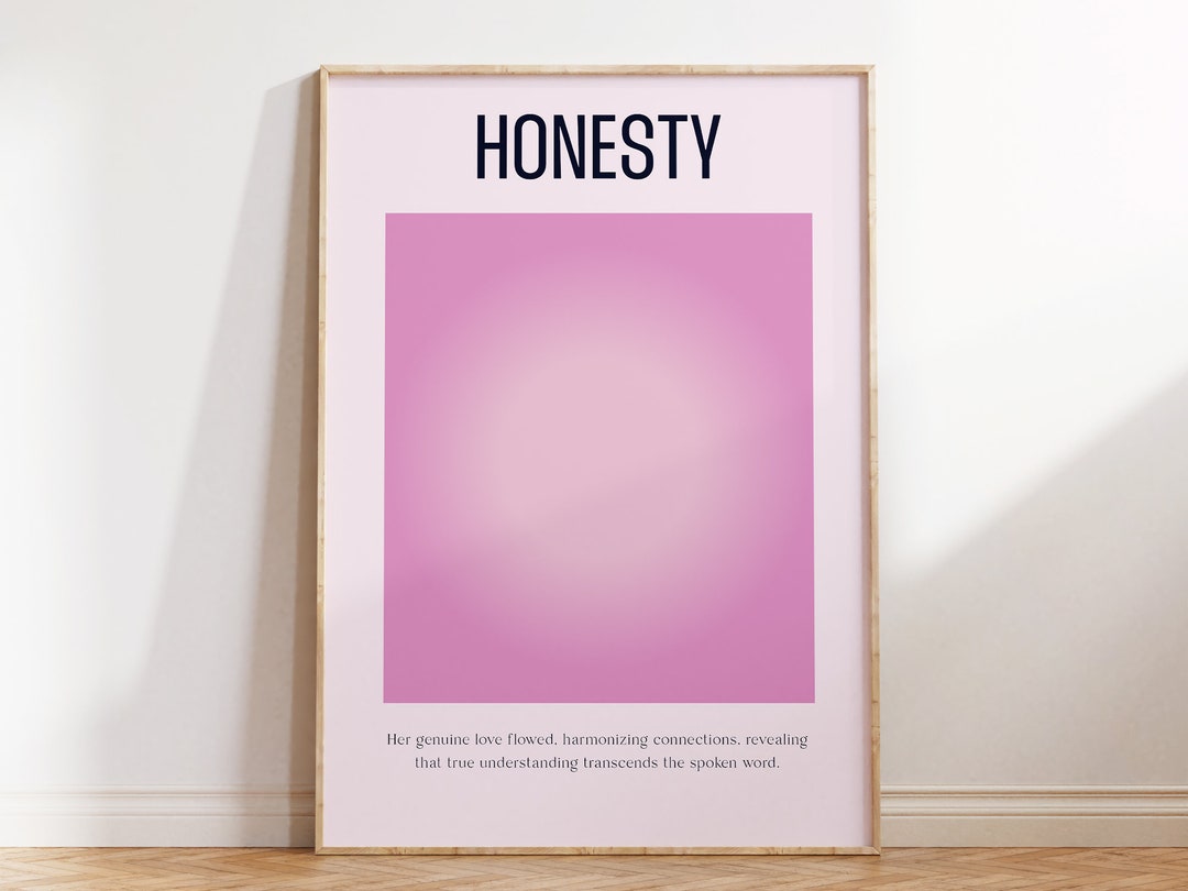 Honesty Aura Poster, Mental Health Poster, Positive Affirmation Print ...