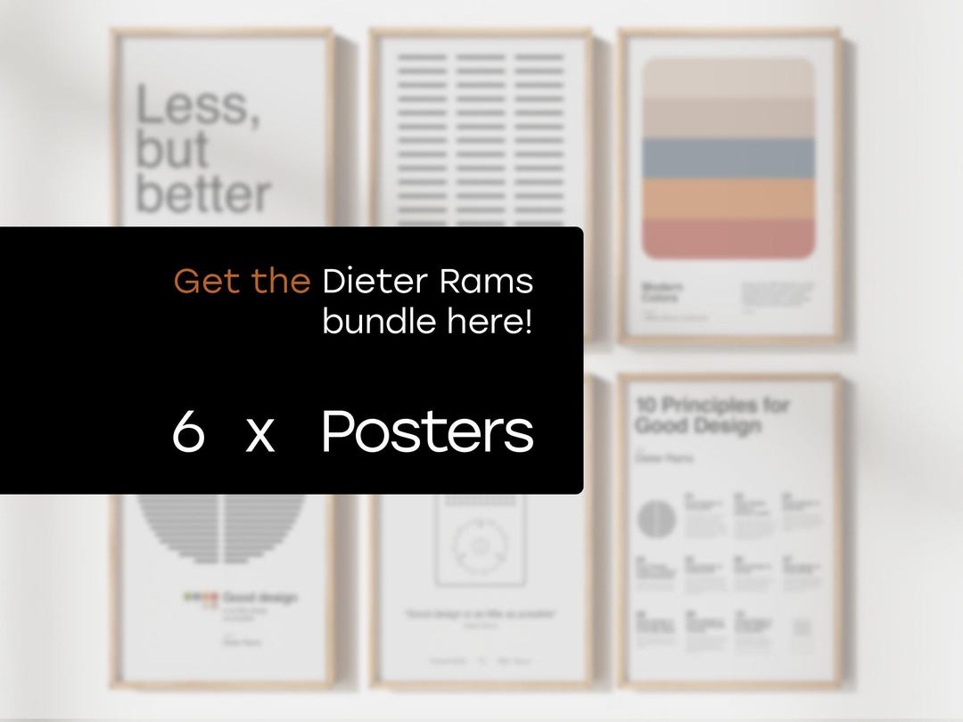 Dieter Rams Poster Bundle - Dieter Rams Wall Art - Dieter Rams Room ...