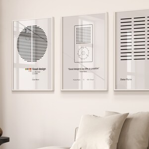 Dieter Rams 3 Poster Set - Good Design Poster Set - Poster Set of 3 ...