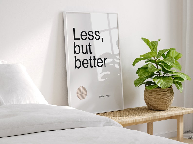 Less but Better Poster - Speaker Design - Dieter Rams Poster - Vintage ...
