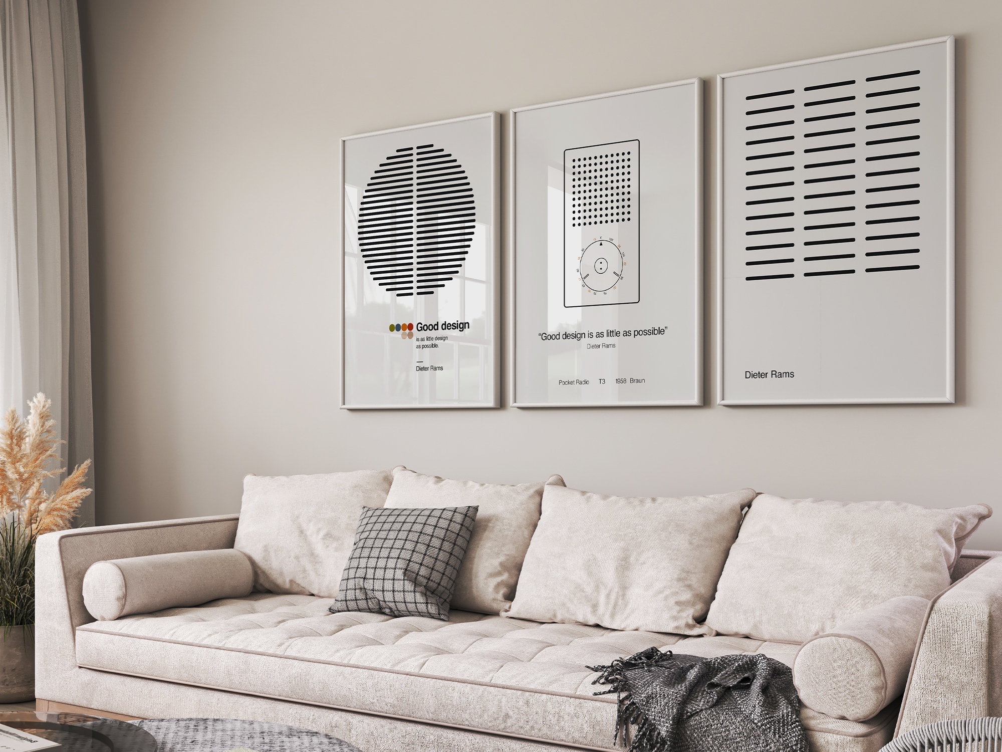 Dieter Rams 3 Poster Set Good Design Poster Set Poster Set of 3 Dieter ...
