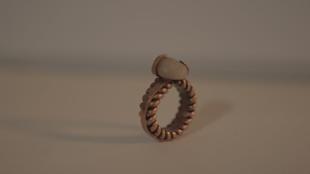 Braided Copper Ring With Quartz Stone(size 3/4") - Etsy